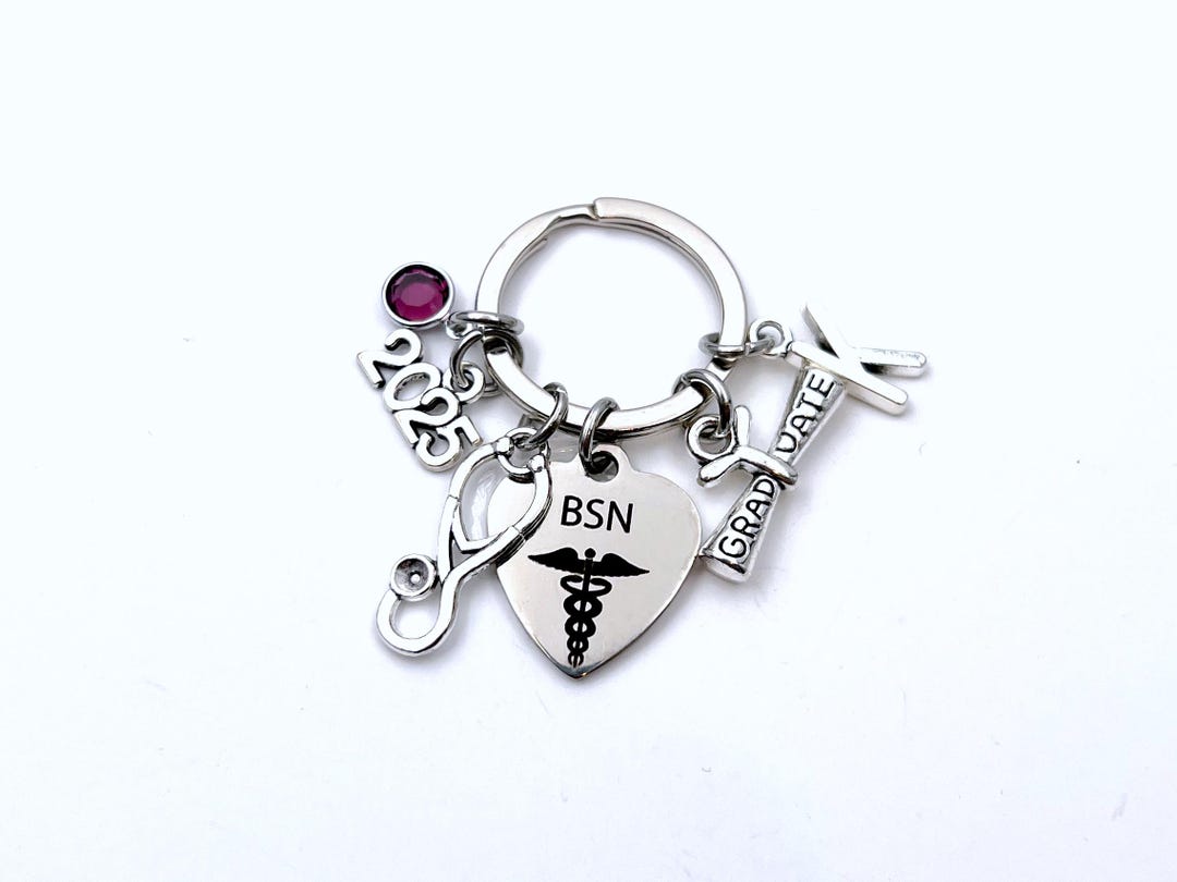 Graduation Gift for BSN Keychain / 2024 Bachelor of Science in Nursing ...