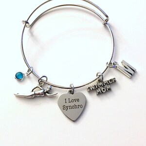 Water Sports Charm Add on to Listing Single Pendant Silver Swimmers Mom ...