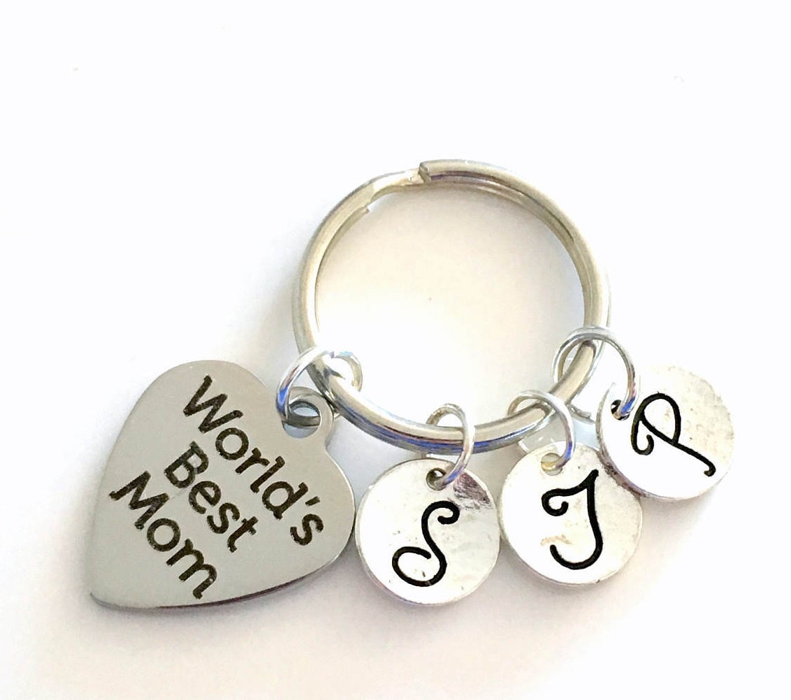 Gift for Mom Key Chain / Keyring with Multiple letters / | Etsy