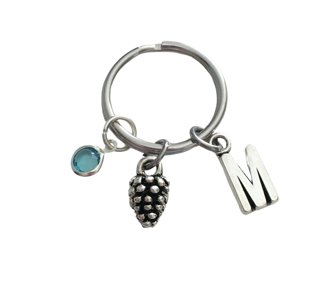 Pinecone Gift, Pinecone Keychain, Pine Cone Key Chain, Nature Keyring ...