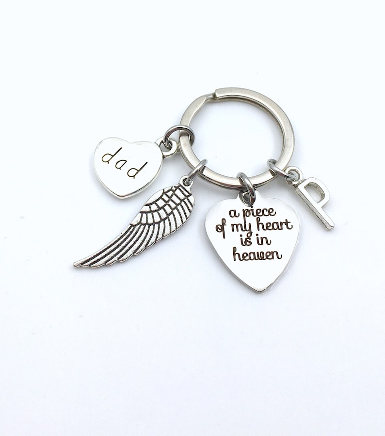 Loss of Dad Sympathy Gift, Memorial Key Chain, A Piece of My Heart is ...