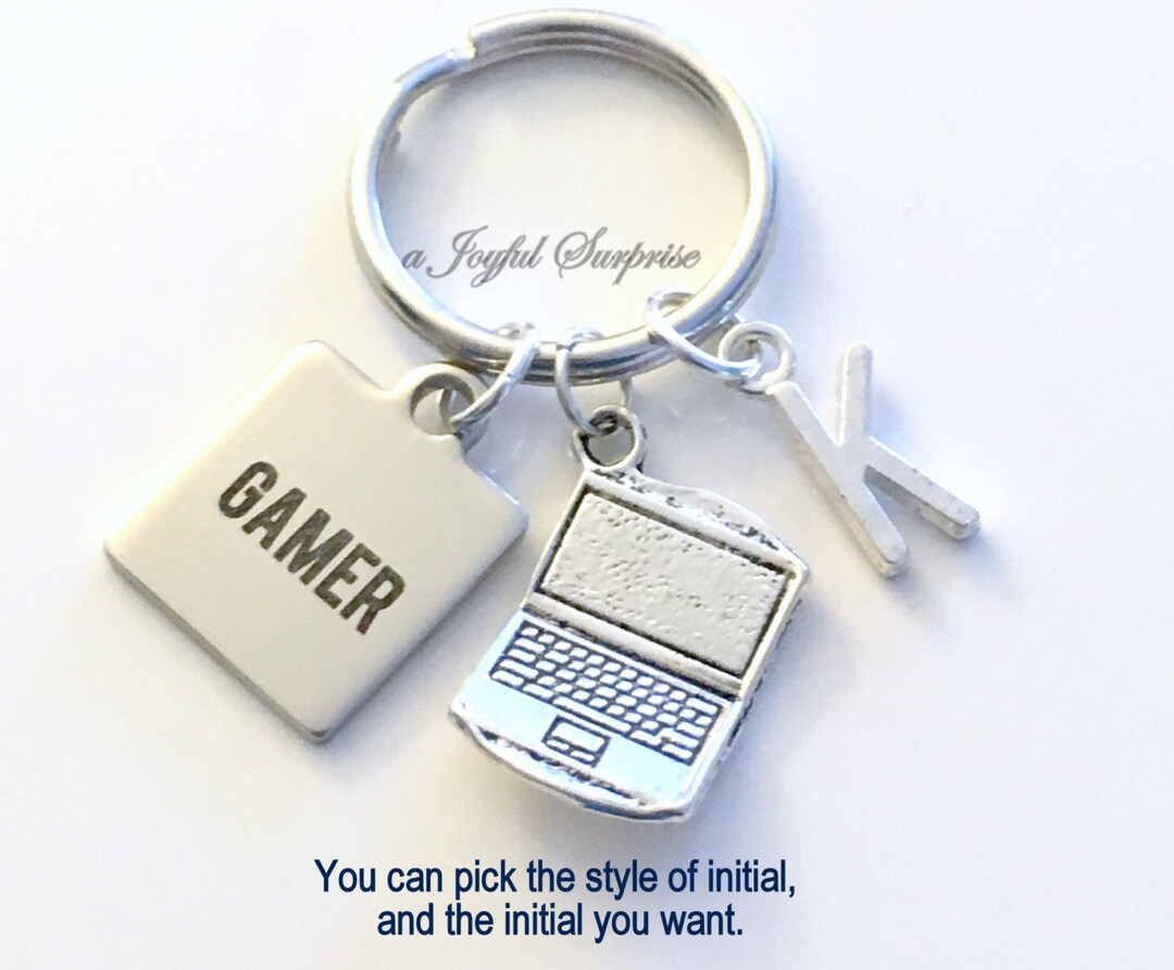 Gamer Keychain, Computer Game Designer Key Chain Gift for Streamers ...