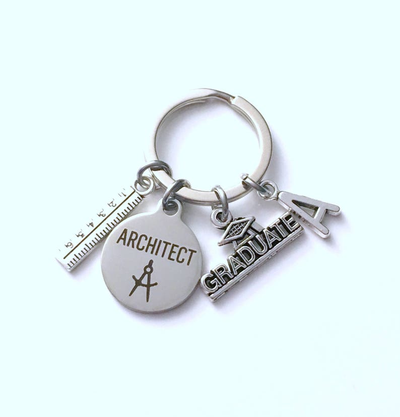Architect Keychain Ruler Key Chain Graduation Gift for Grad | Etsy