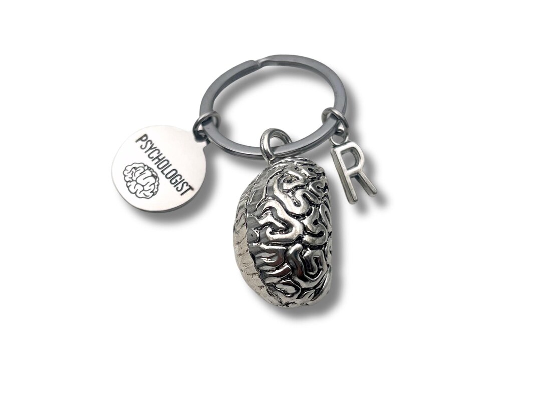 Psychologist Keychain, Brain Keyring, Psych Student Key Chain, Gift for ...