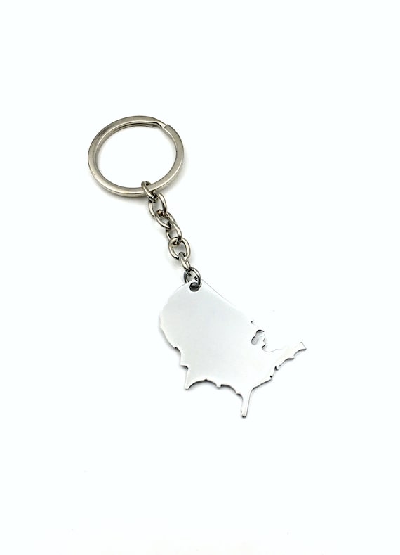 US Map Cutout Keyring / New USA Citizenship Key Chain / Gift - Etsy