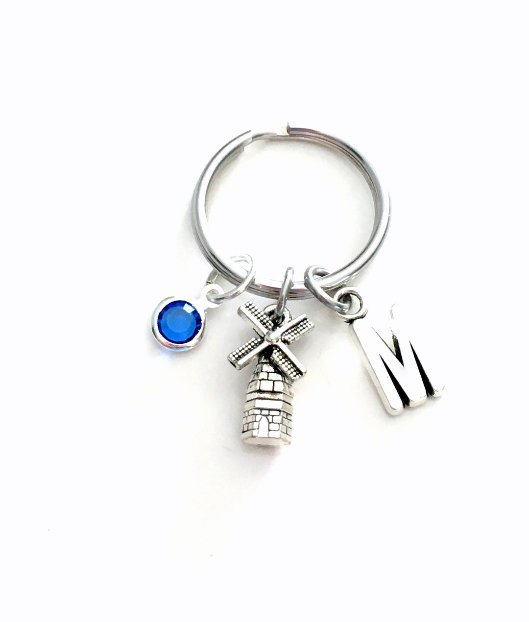 Windmill Keychain, Wind Mill Keyring, Holland Key Chain, Wind Farm ...