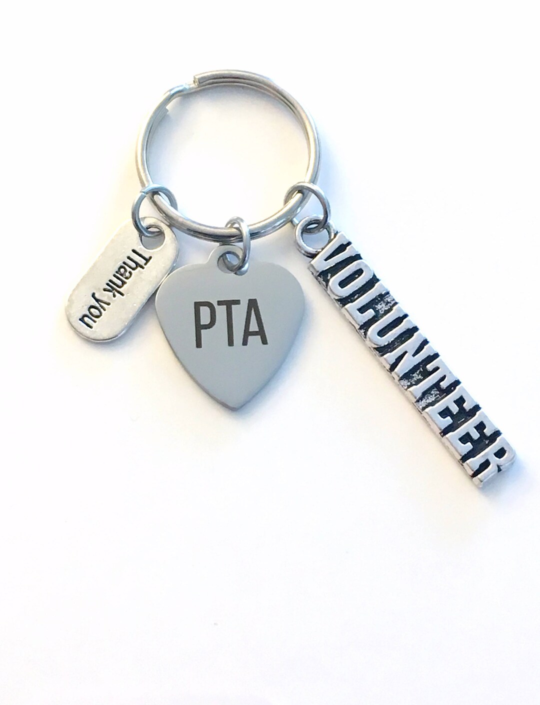 PTA Volunteer Keychain, Thank You Present for Mom Dad Keychain, Keyring ...