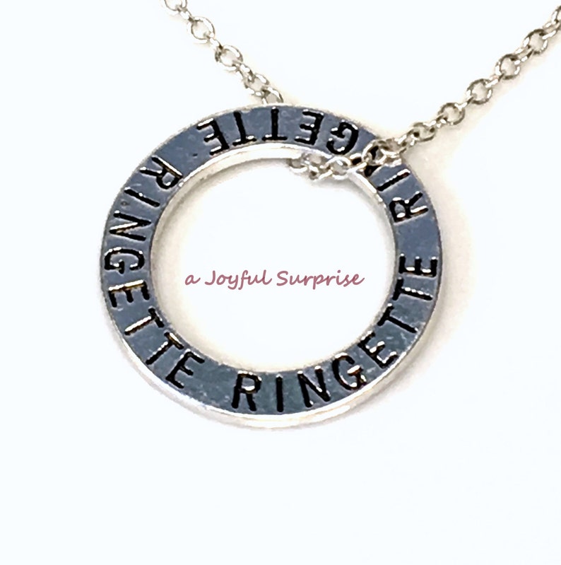 Ringette Circle Necklace, Silver Ringette Jewellry Affirmation Circle ...
