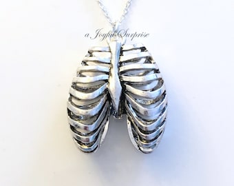 Rib Cage Necklace Ribcage Jewelry Pendant - Etsy