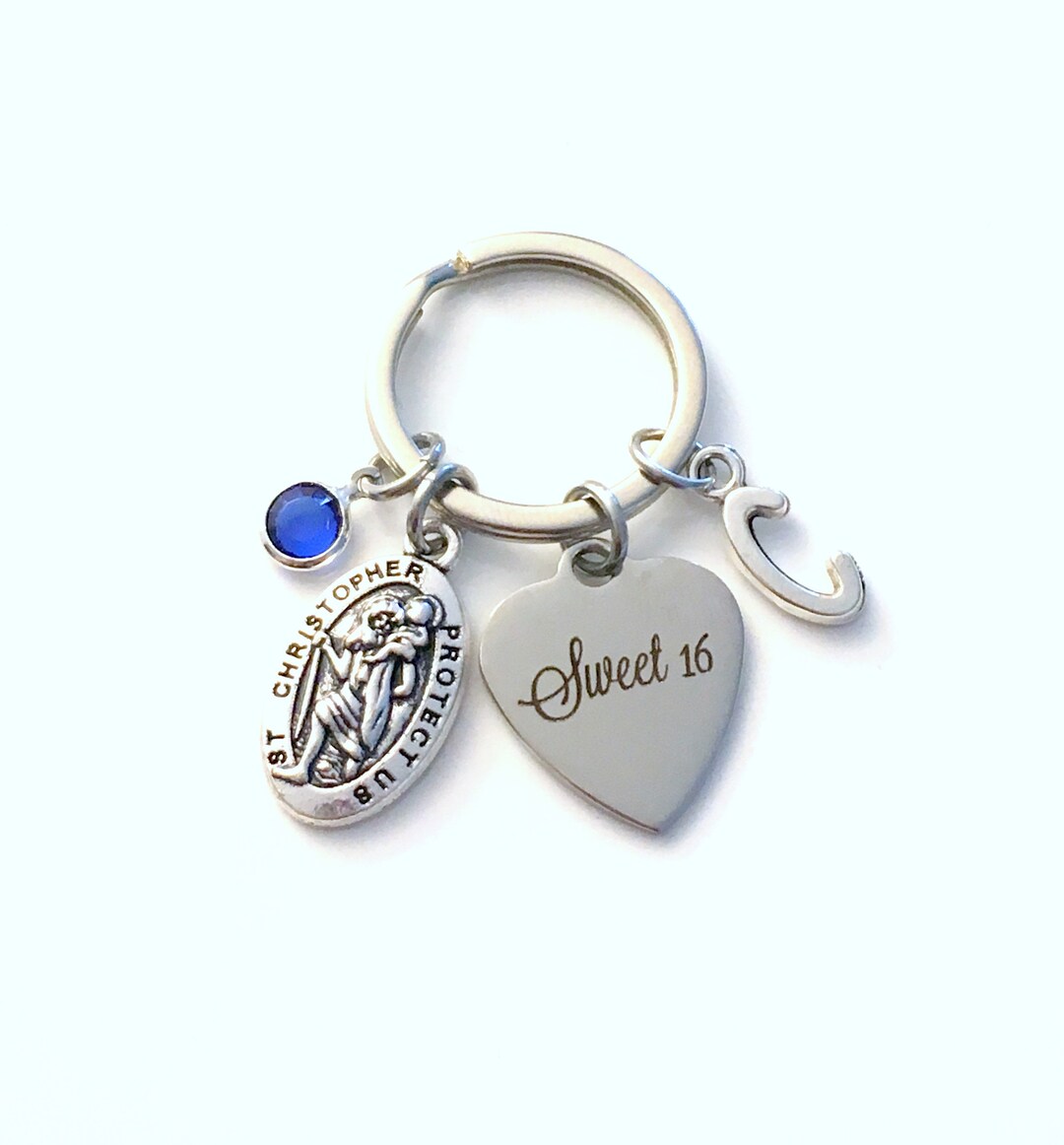 16th Birthday Gift for Daughter Keychain, Sweet 16 Key Chain, Sixteenth ...