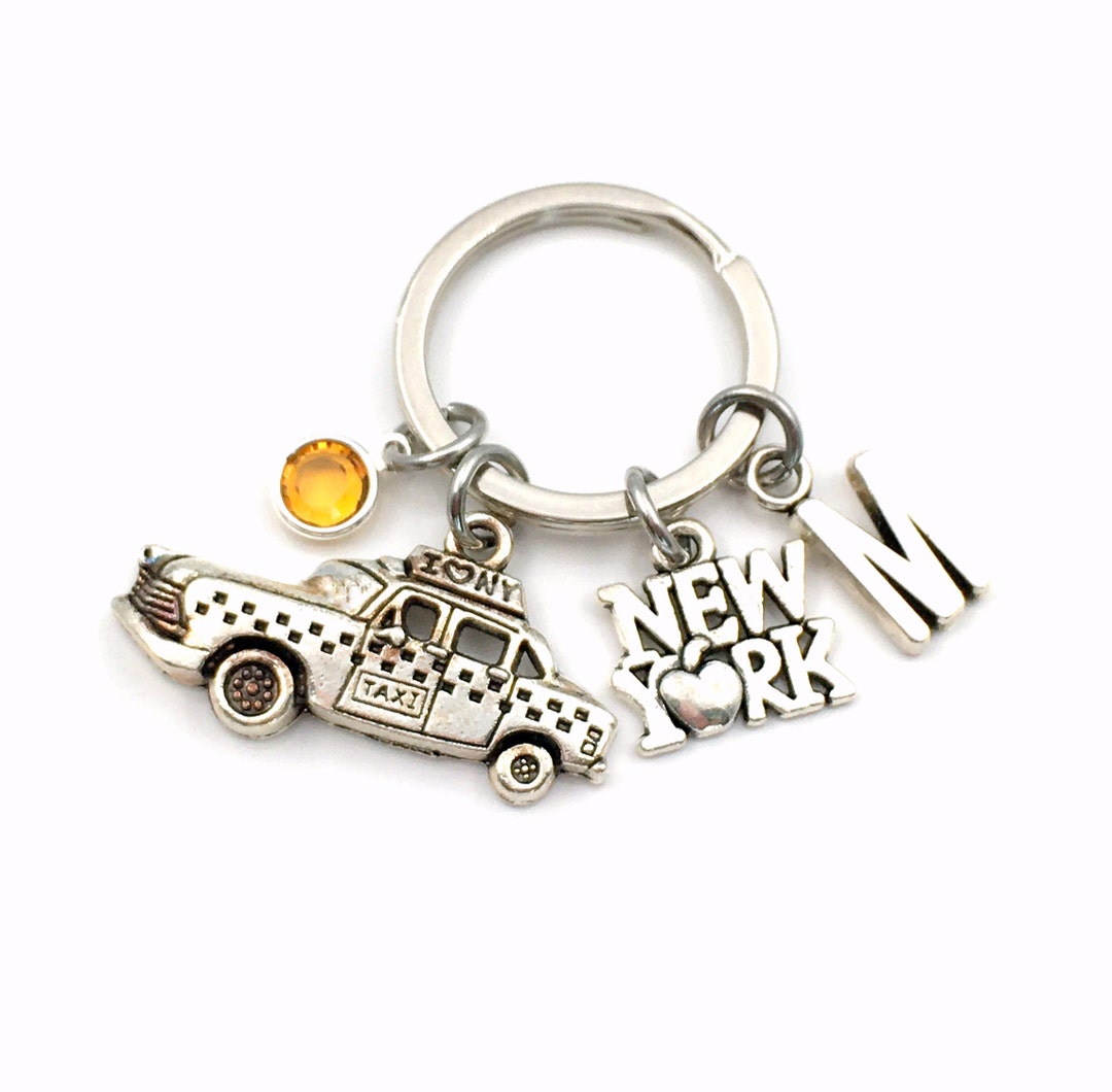 New York Keychain, New York Taxi Key Chain, the Big Apple I Love New ...