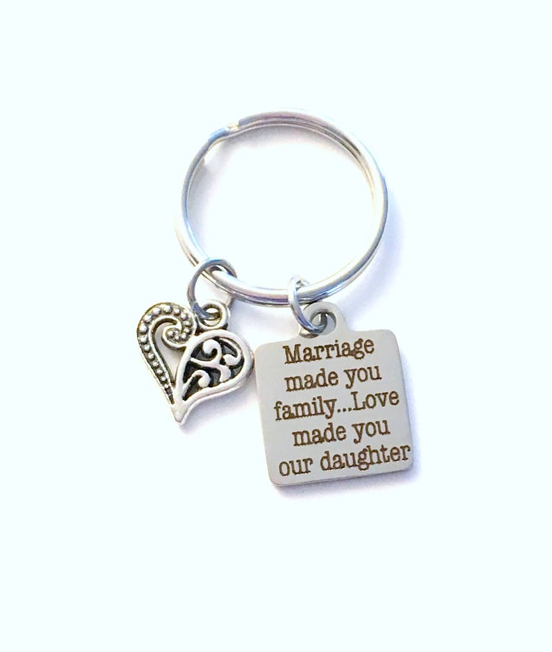 Gift for Daughter in Law Keychain / Marriage Made You Family - Etsy