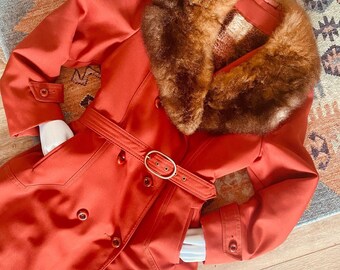 Rust 70s Trench Coat - Etsy