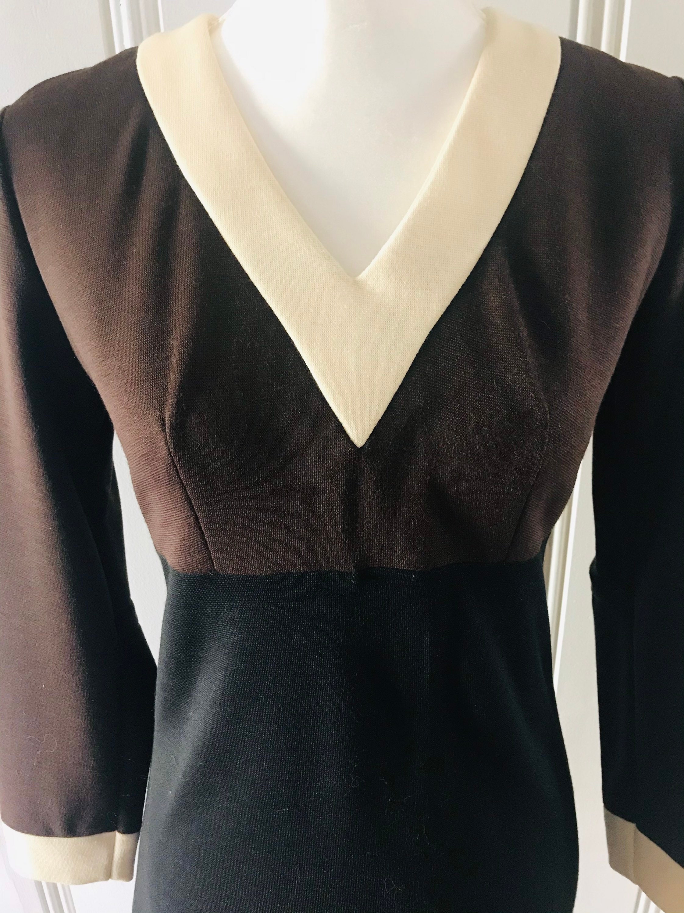 1960s Dress by Jonathan Logan/vintage Aline Dress/black Brown - Etsy