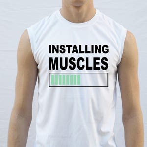 Training T Shirts Installing Muscles Funny Training Shirt - Etsy