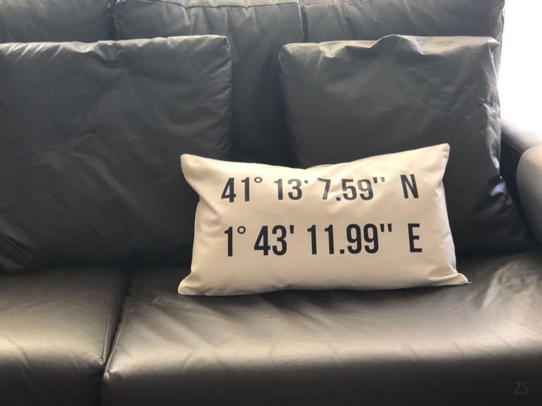Pillow Custom Home, Coordinates Pillow, Coordinate Custom, Latitude ...