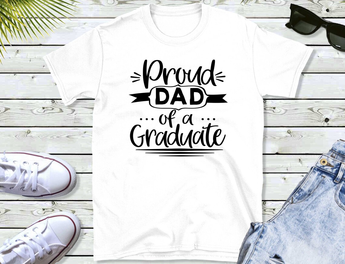 Proud Dad of a Graduate Father of Graduat Graduation Shirt - Etsy
