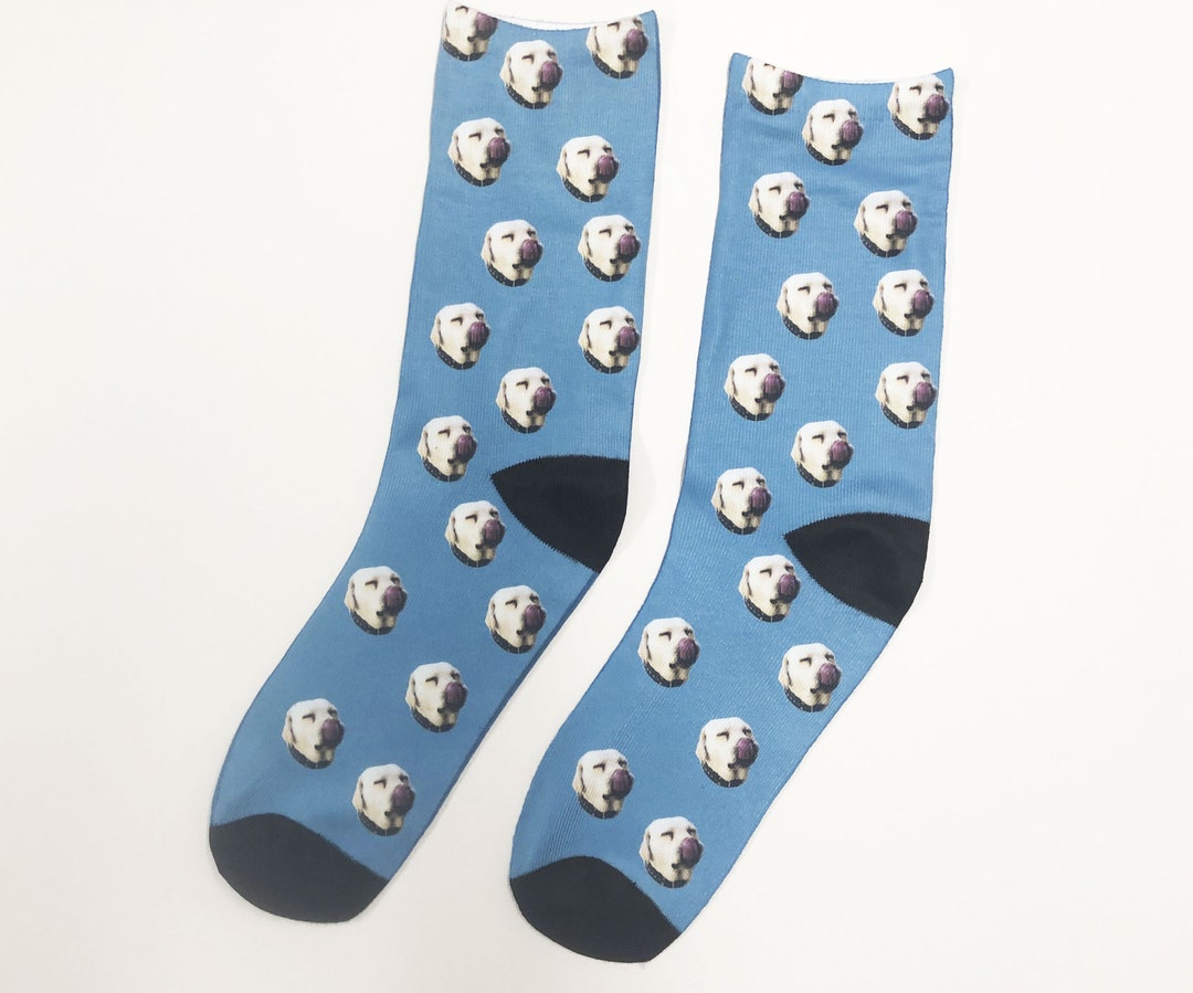 Custom Dog Face Socks: Personalized Pet Photo Gift - Etsy