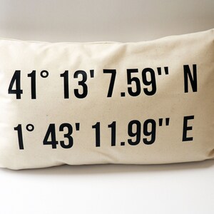 Pillow Custom Home, Coordinates Pillow, Coordinate Custom, Latitude ...
