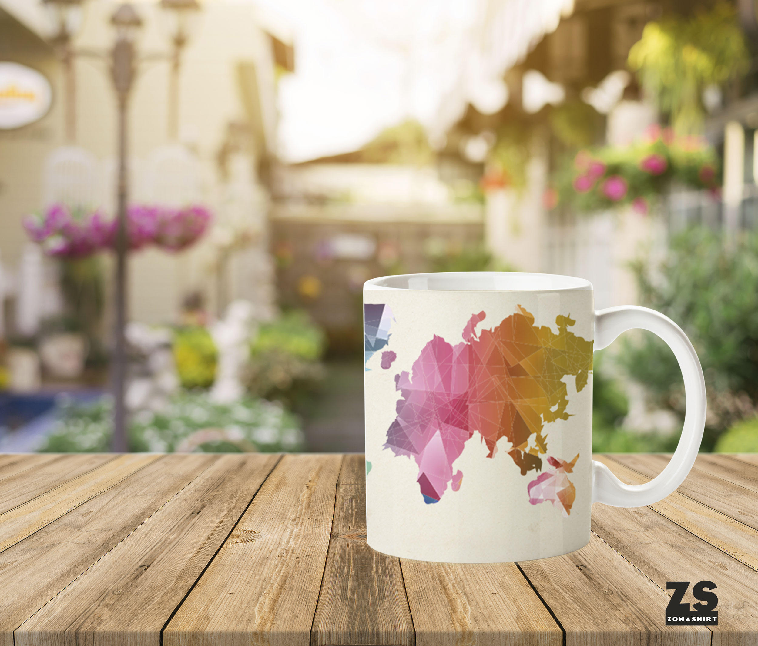 Mug With Map Design Planisphere Mug Gift for Travelers - Etsy