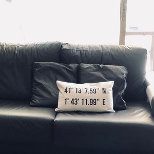 Pillow Custom Home, Coordinates Pillow, Coordinate Custom, Latitude ...