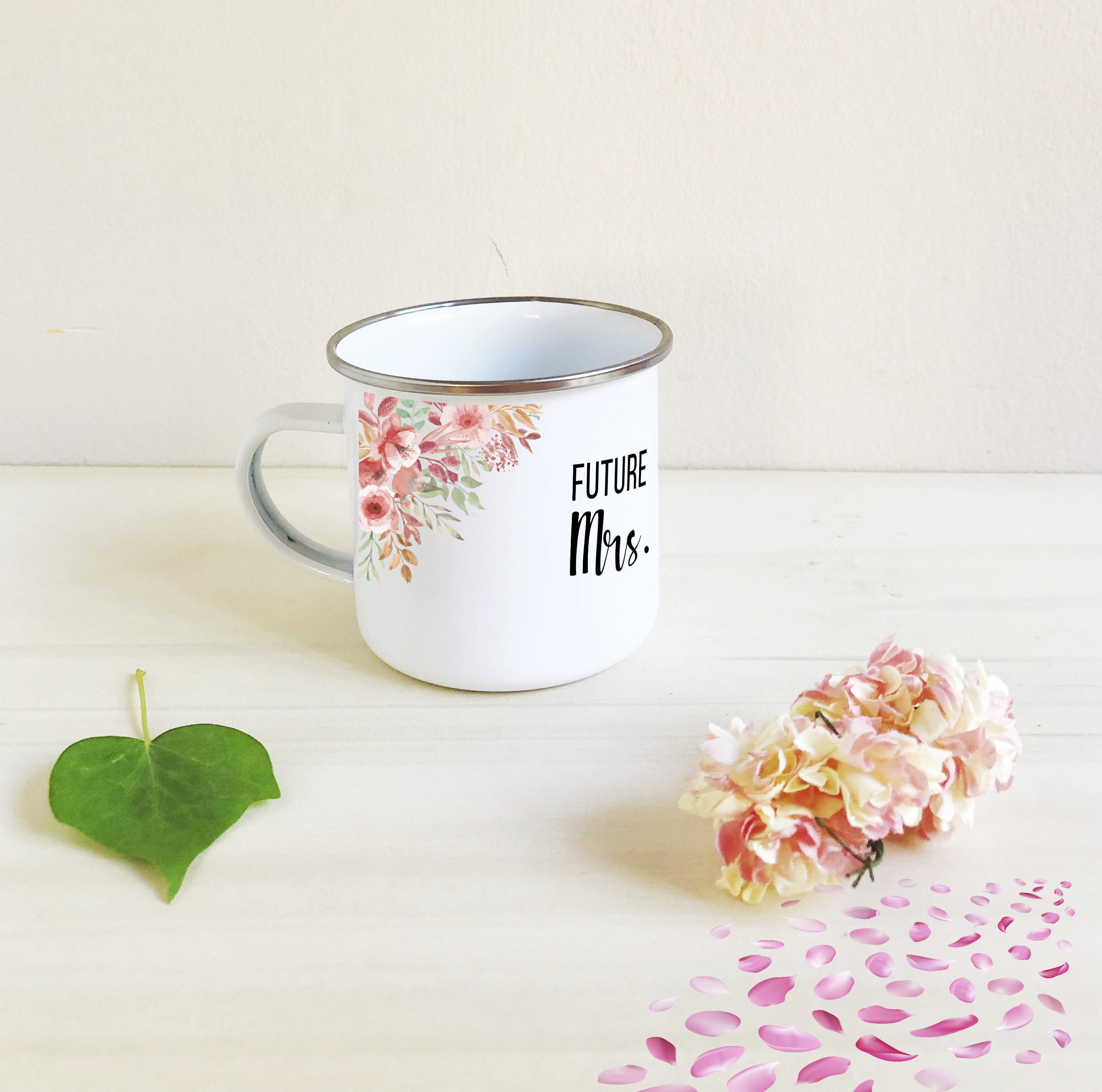 Future Mrs tin mug Future Mrs enamel mug gift for her | Etsy