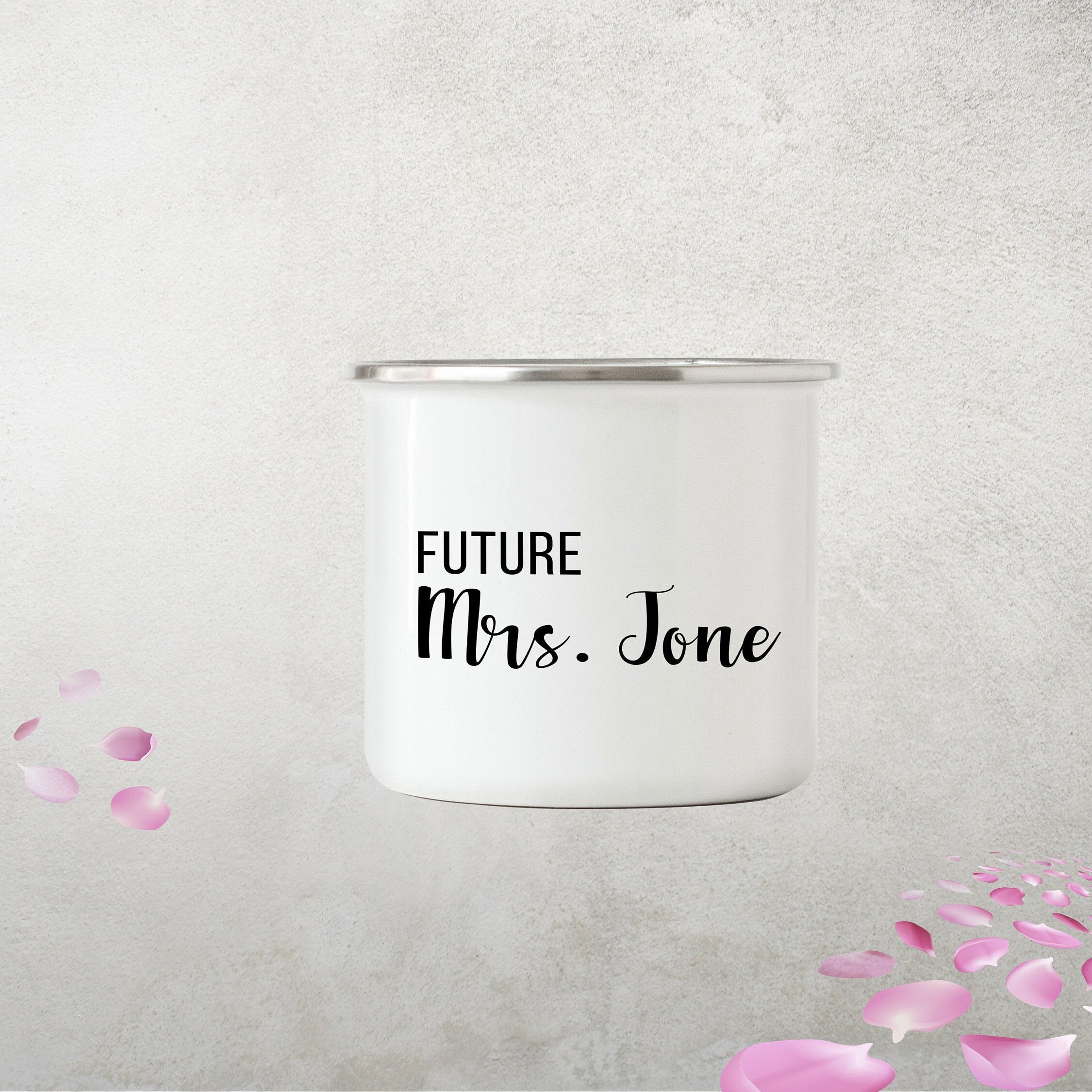 Future Mrs tin mug Future Mrs enamel mug gift for her | Etsy
