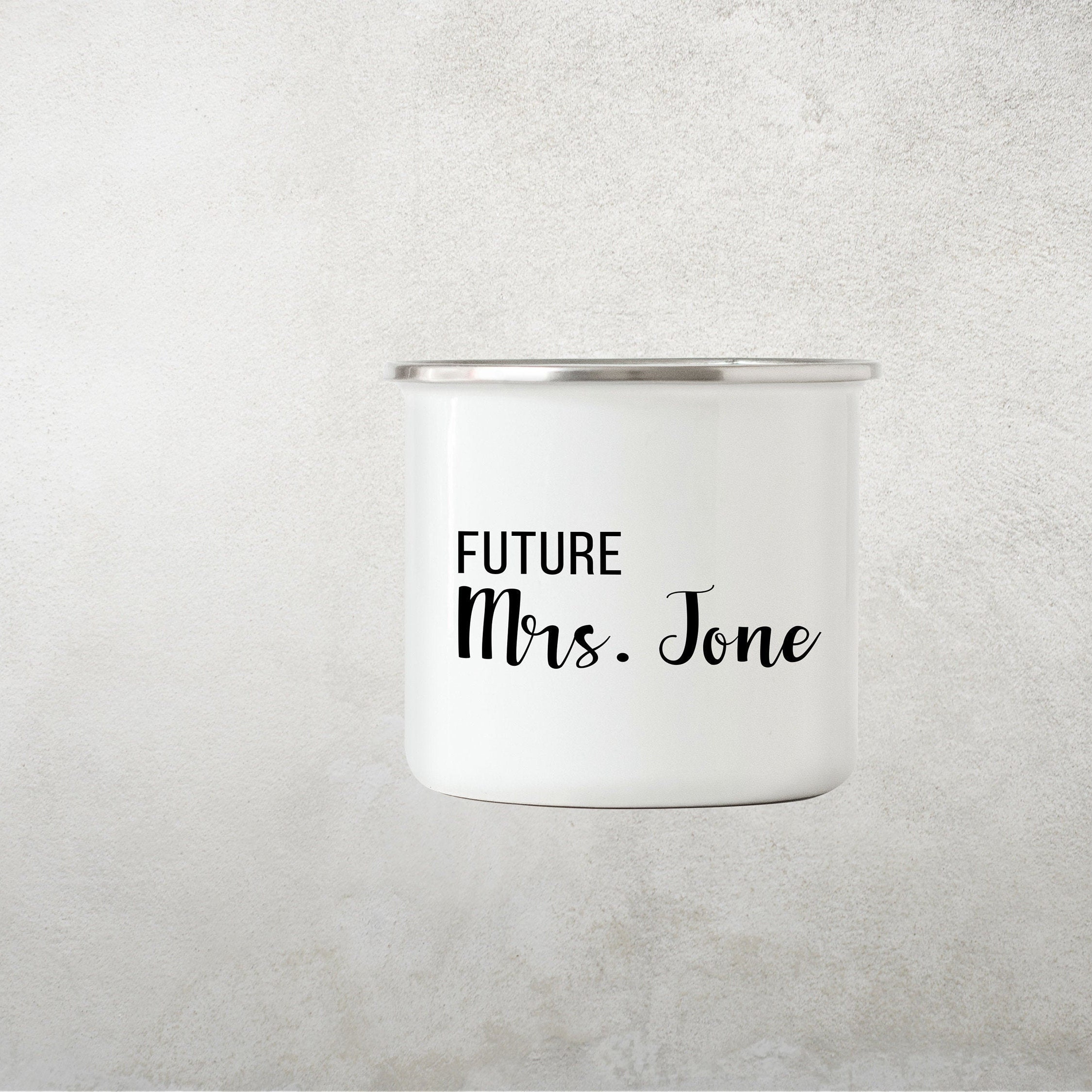 Future Mrs tin mug Future Mrs enamel mug gift for her | Etsy