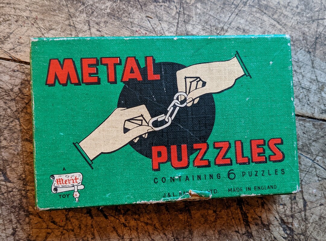 Vintage Puzzle Game Metal Puzzles Vintage Toy Stocking - Etsy