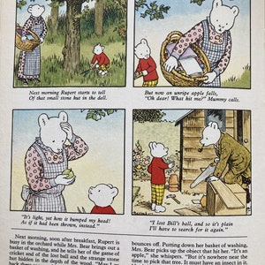 Rupert Bear, Vintage Rupert, Rupert Annual, 70s Rupert Bear, Christmas ...