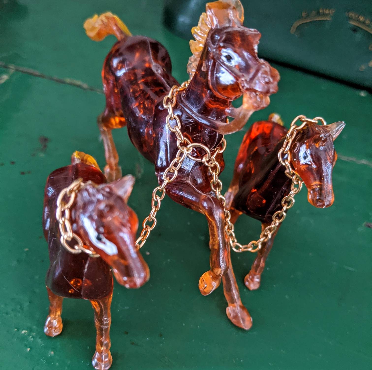 Plastic Pony Trio Kitsch Ponies70s Horses Toy Horses Amber - Etsy