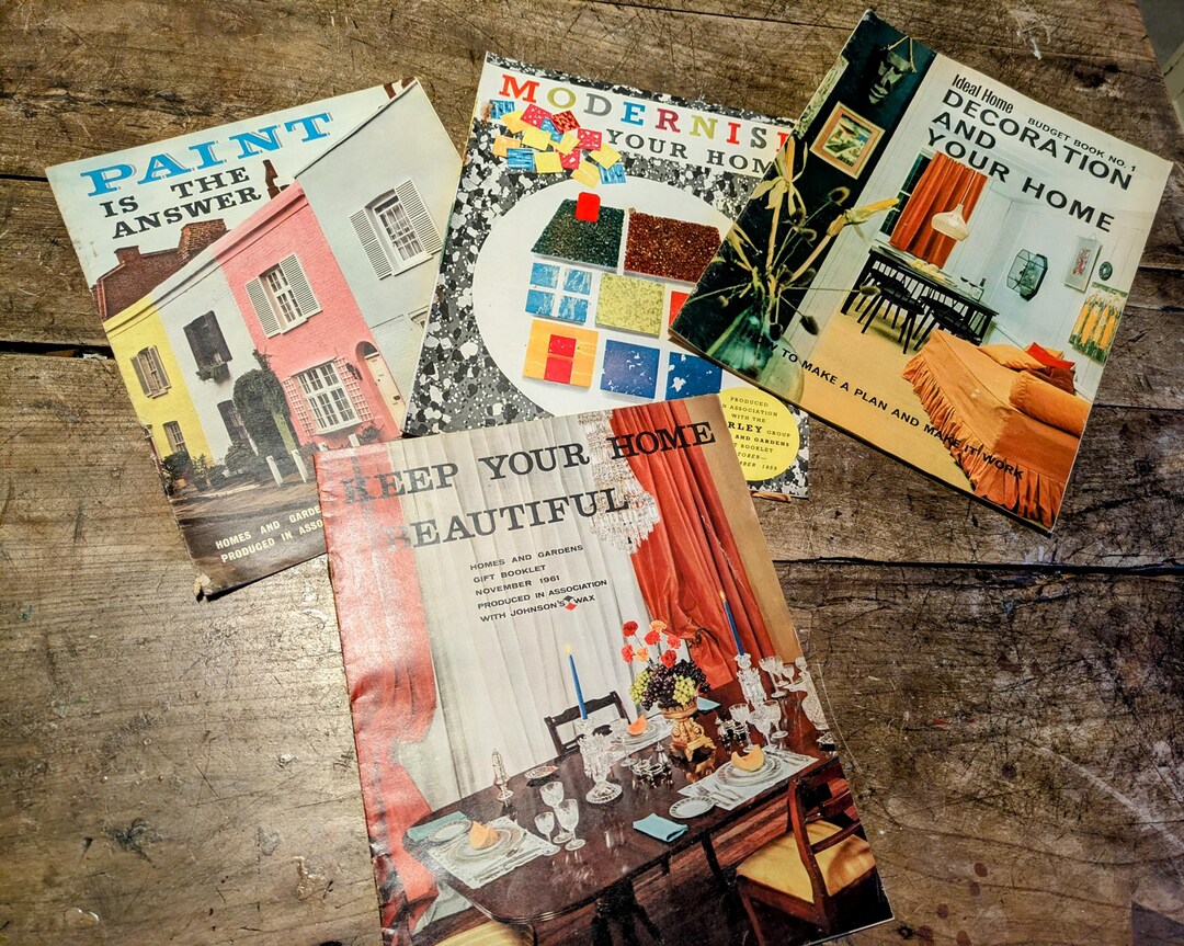 Vintage Decor Magazines, 4 60s Interior Mags, 60s Houses, 60s Style ...