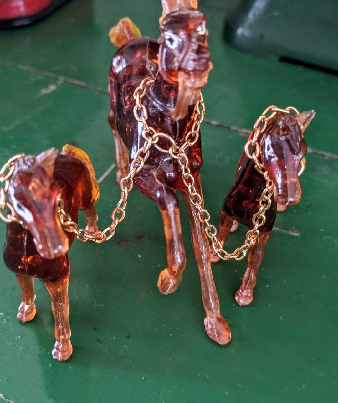 Plastic Pony Trio, Kitsch Ponies,70s Horses, Toy Horses, Amber Horse ...