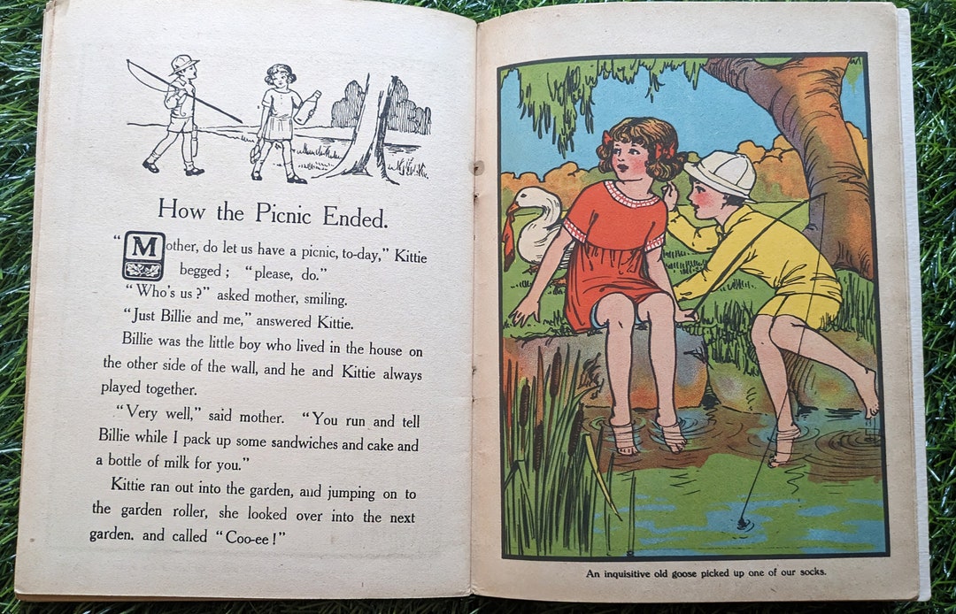 Antique Child's Book, Antique Story Book, 1920s Child's Book, the End ...