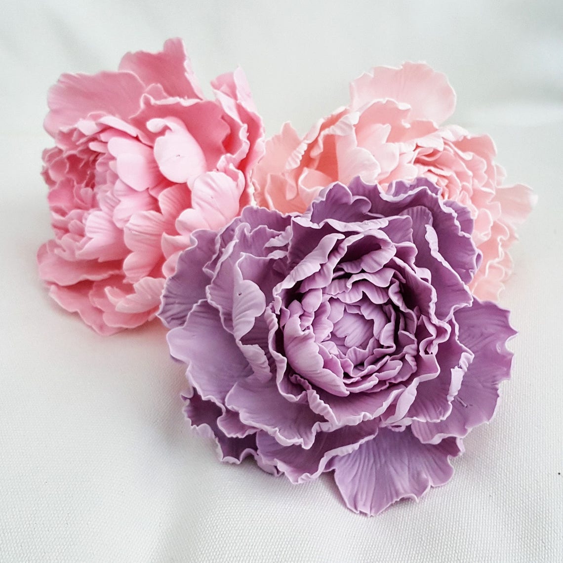 Large Sugar Peony Cake Topper Sarah Bernhardt - Etsy