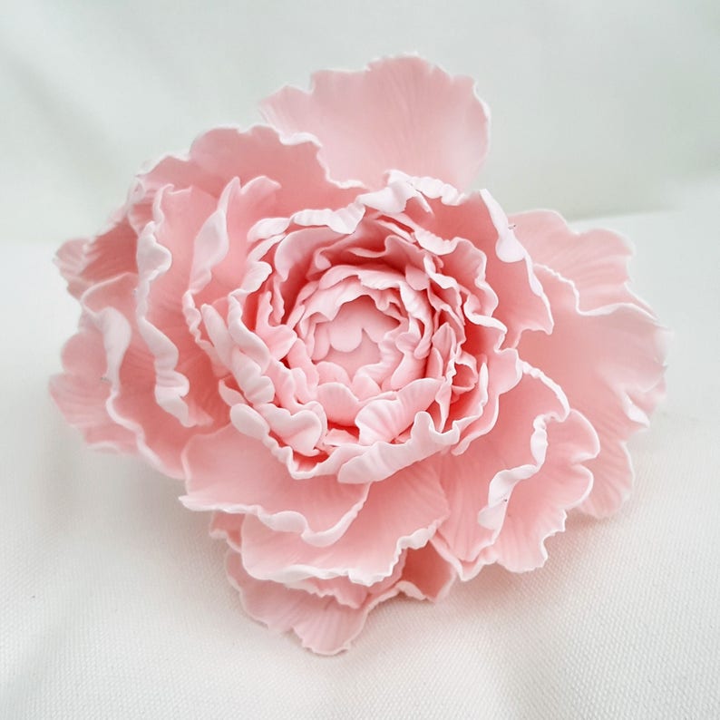 Large Sugar Peony Cake Topper Sarah Bernhardt | Etsy