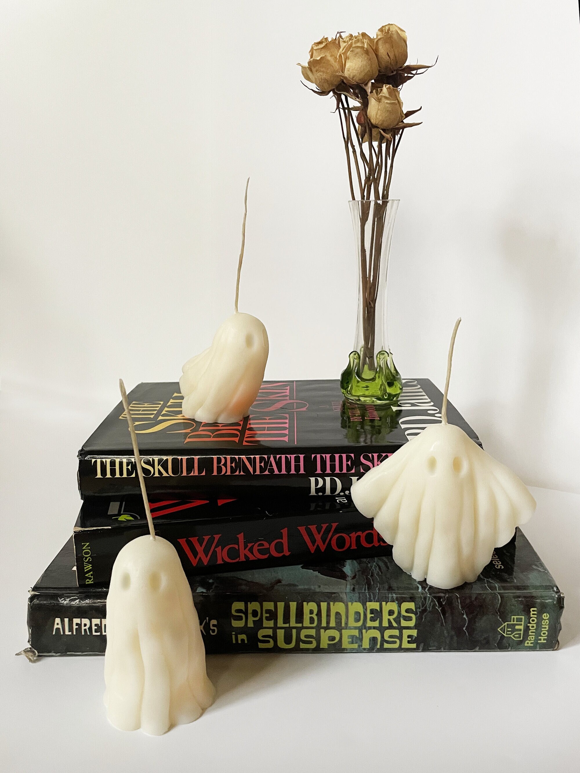 Ghost Candle. Unscented. Halloween/fall Home Décor. Original Mold ...