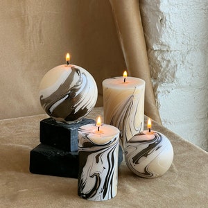 Metallic Marble Sphere Candle - Etsy