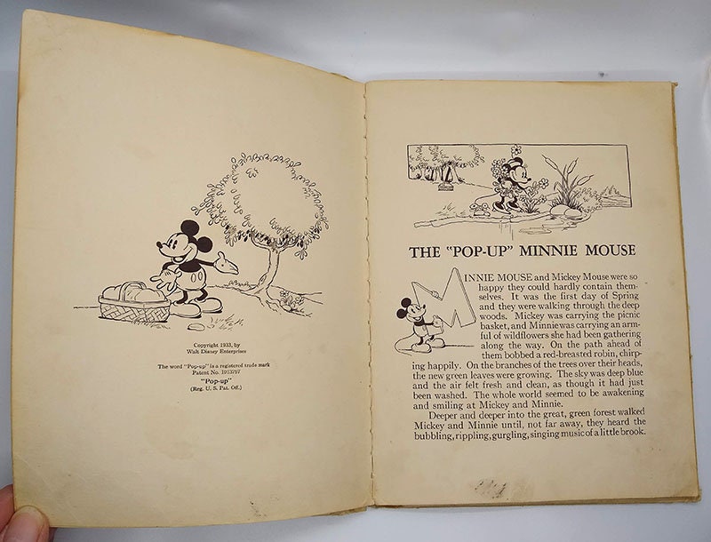 The Pop-up Minnie Mouse by Walt Disney Studios 1933 1st Ed Children ...