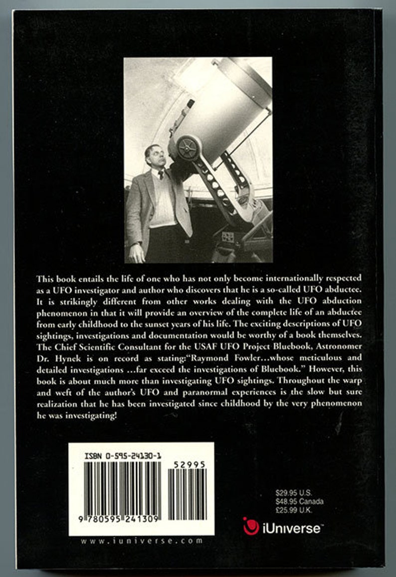 UFO Testament: Anatomy of an Abductee by Raymond E Fowler 2002 - Etsy