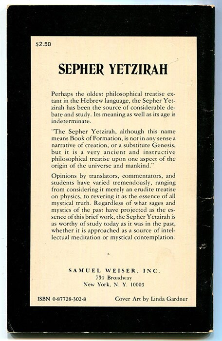 Sepher Yetzirah: the Book of Formation Translated by W Wynn Westcott ...