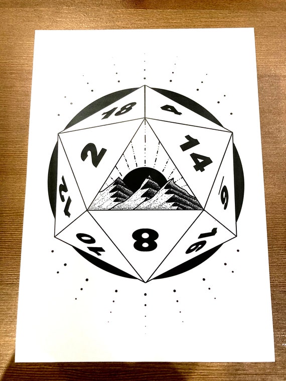 Polyhedral Dice Drawing