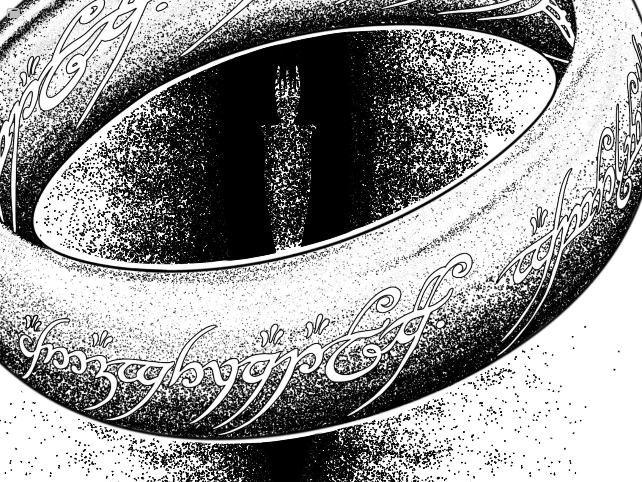 The One Ring A4 Dotwork Print - Lord of the Rings Art - Etsy
