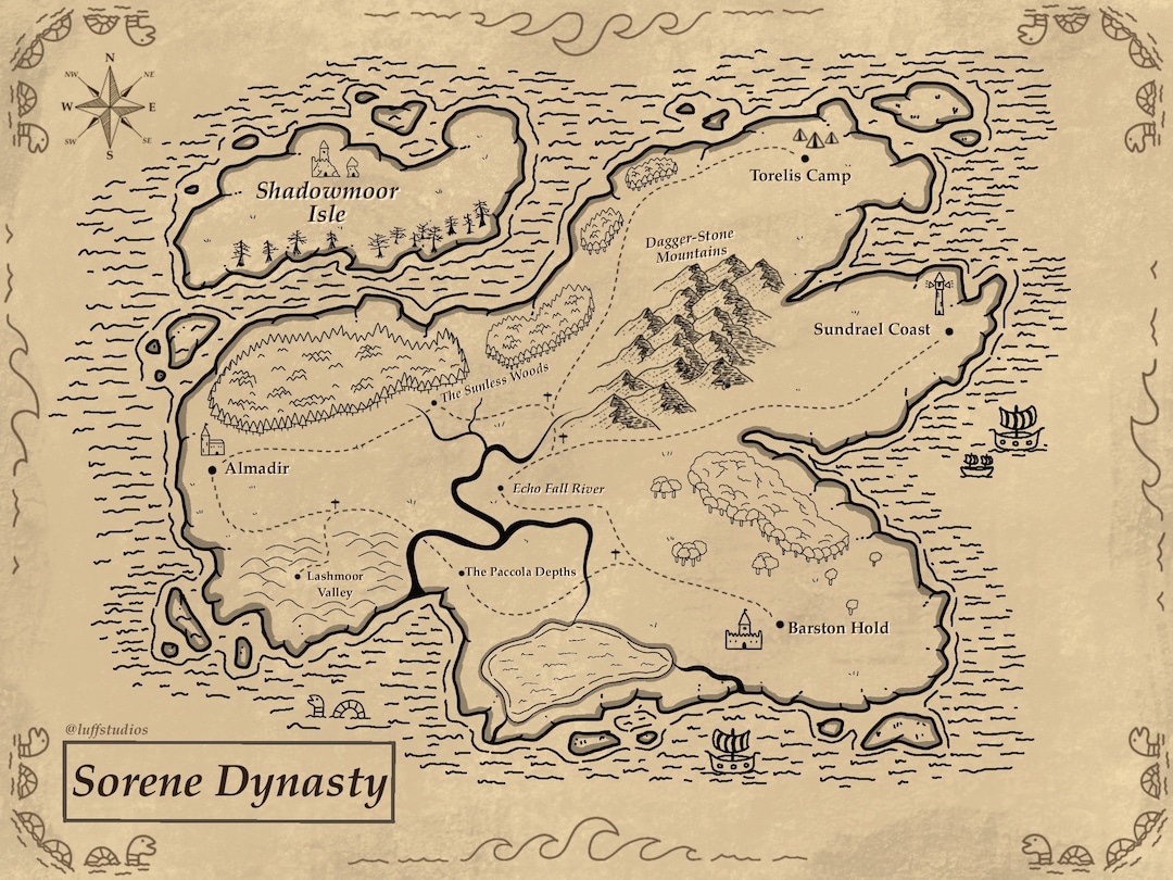 Fantasy Map Download - Sorene Dynasty - Etsy