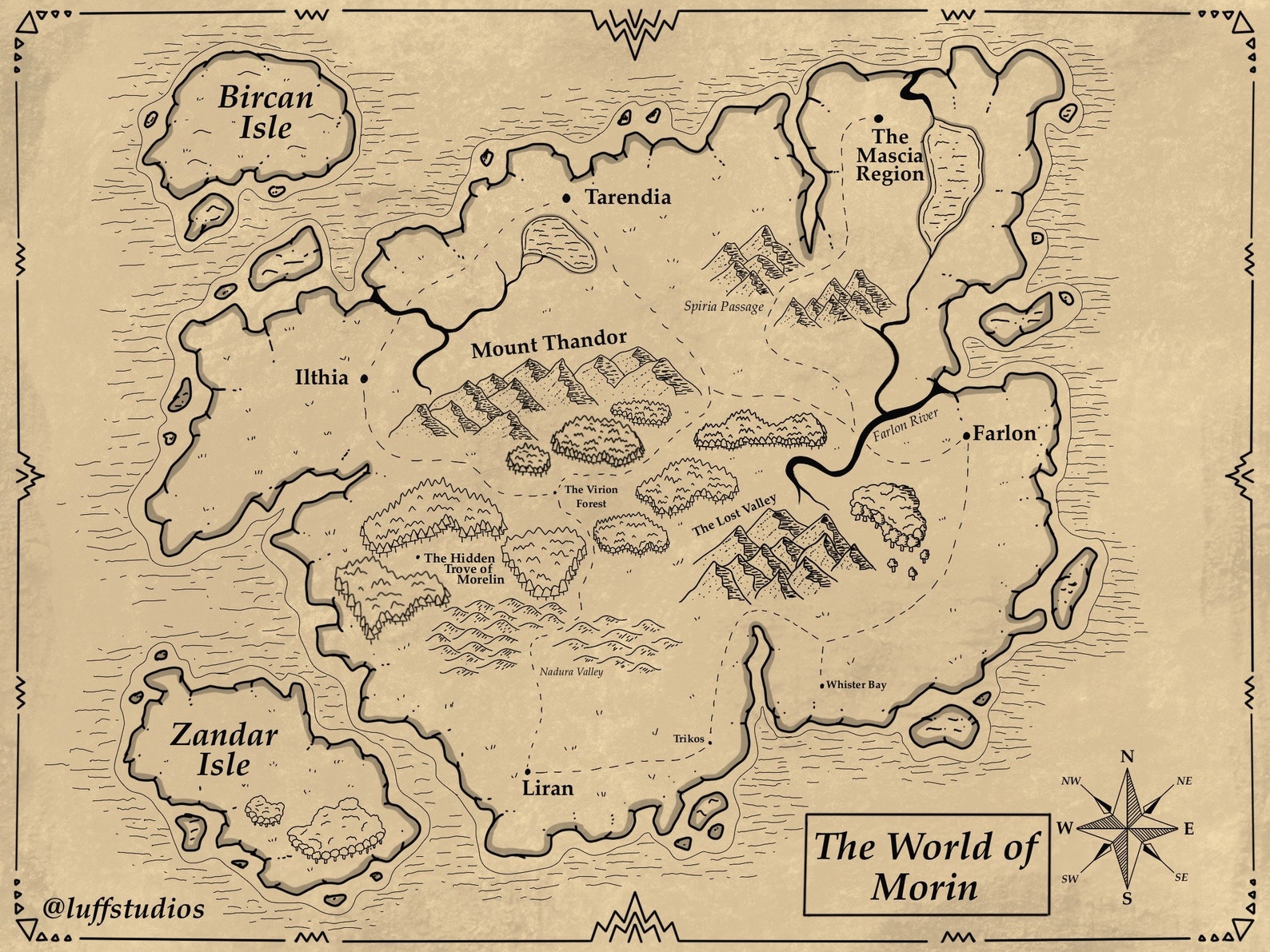 Fantasy Map Download - the World of Morin - Etsy