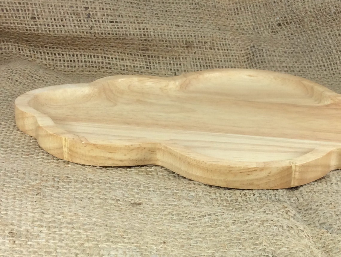 Cloud Shape Tray Food Tray Kids Kid Wooden Utensil Natural - Etsy