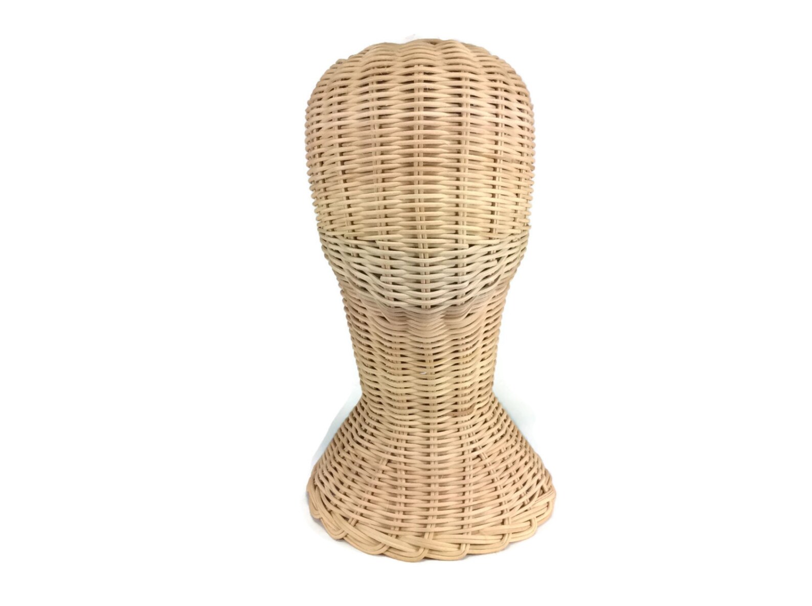 Mannequin Head Short Wicker Rattan Head Wig Stand Handcraft - Etsy