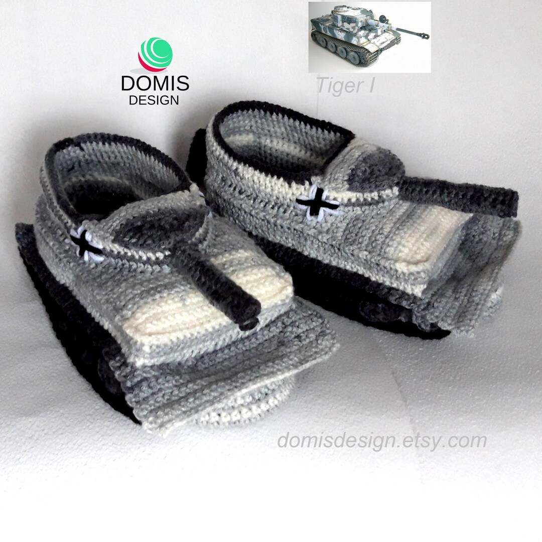 Slippers / Slippers Tank Tiger / Camouflage Tanks in grijs / Tank ...