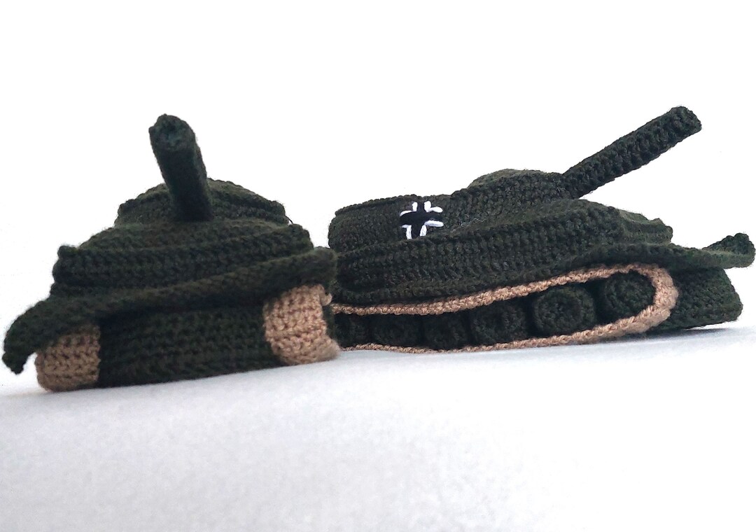 Crochet Tank/ Slipper Tank/ German Tank/ Tank Slippers / German Tiger 1 ...