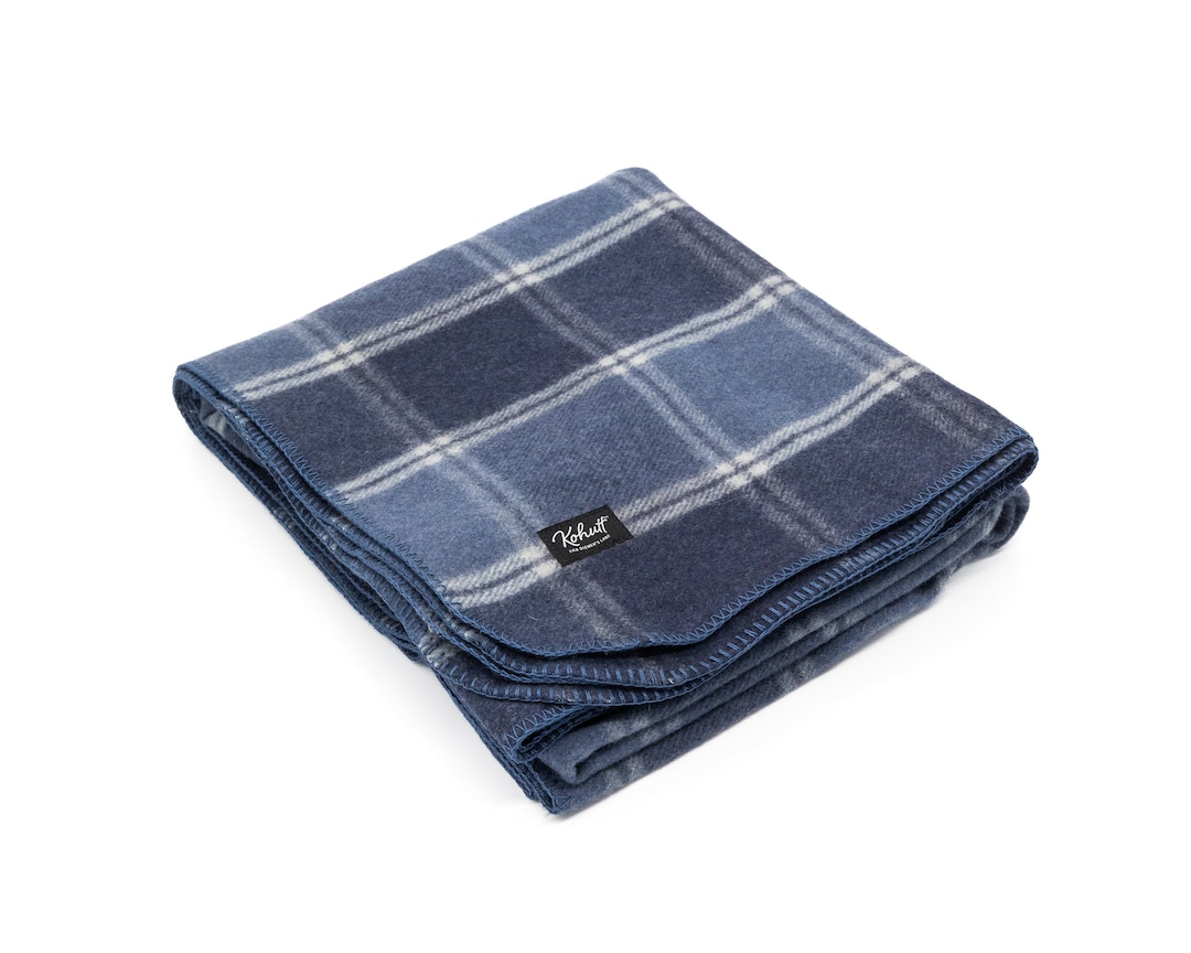 Australian Made Wool Army Blanket in Ocean Tartan - Etsy